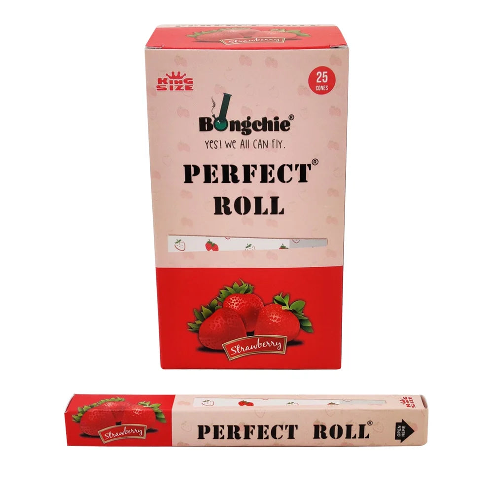 Bongchie Perfect Roll Pre-Rolled Cones – Strawberry Flavored King Size ...