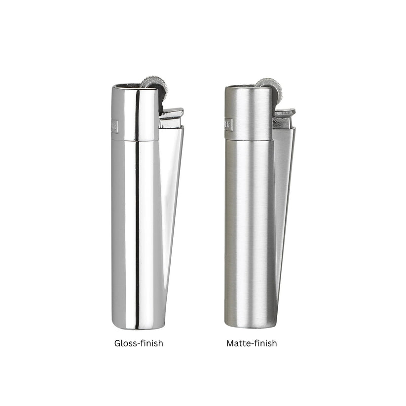 Clipper Silver Metal Lighter - Refillable & Durable – HighJack