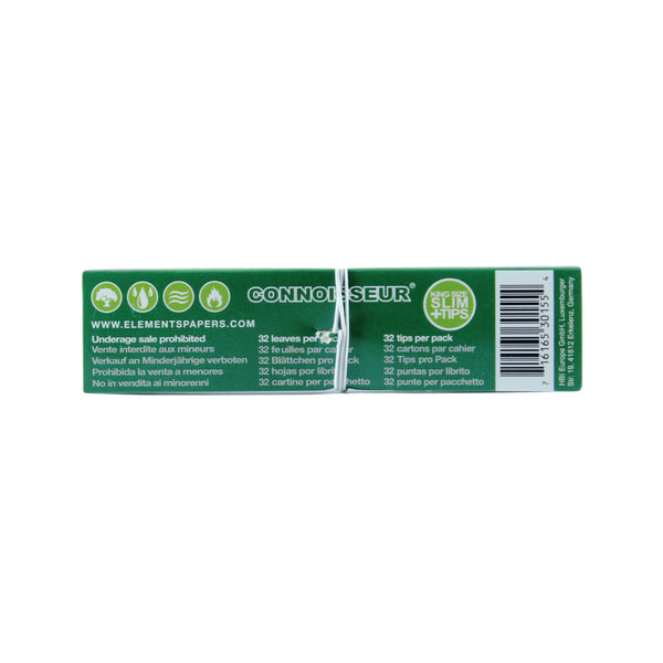 ELEMENTS GREEN CONNOISSEUR with Tips - King Size Slim | HighJack India